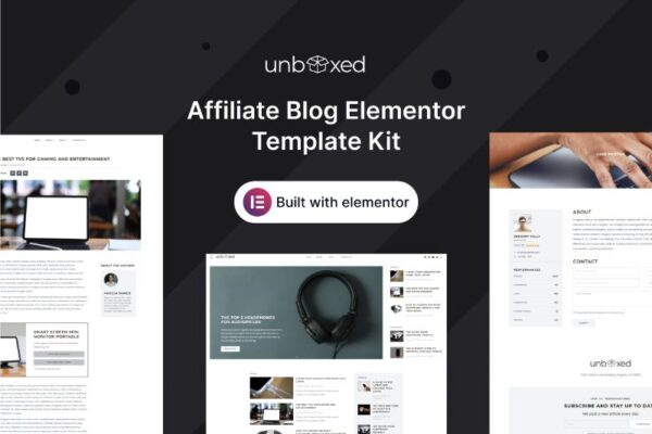 Unboxed – Affiliate Blog Elementor Template Kit