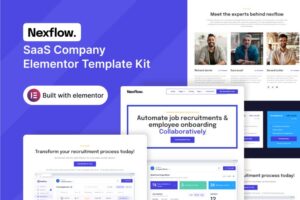 Nexflow – SaaS Company Elementor Template Kit
