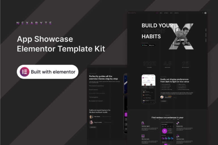 Nexabyte – App Showcase Elementor Template Kit